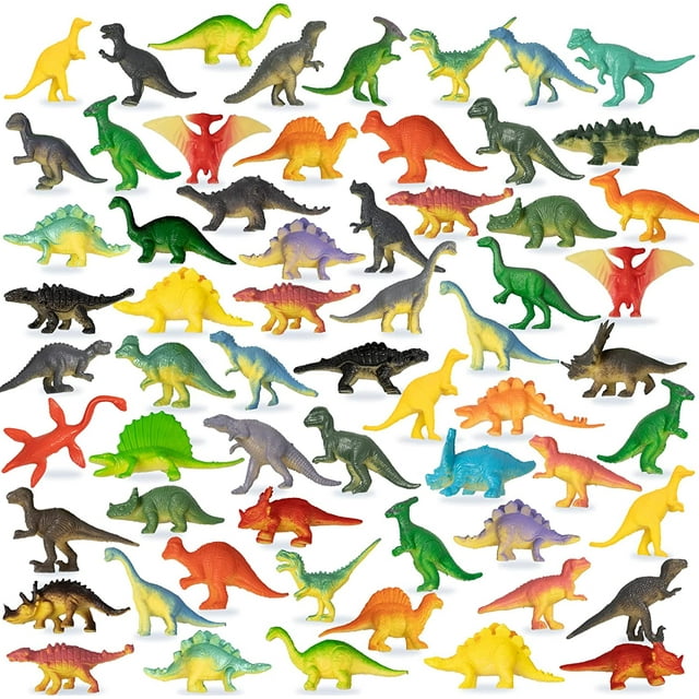 GuassLee Mini Dinosaur Toy Set - 78pcs Assorted Figures, Party Favors ...