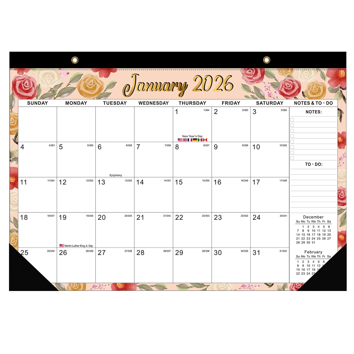 ‌Guasslee 2026-2027 Large Wall Calendar - 16.9x12.7" Vertical Jumbo ...