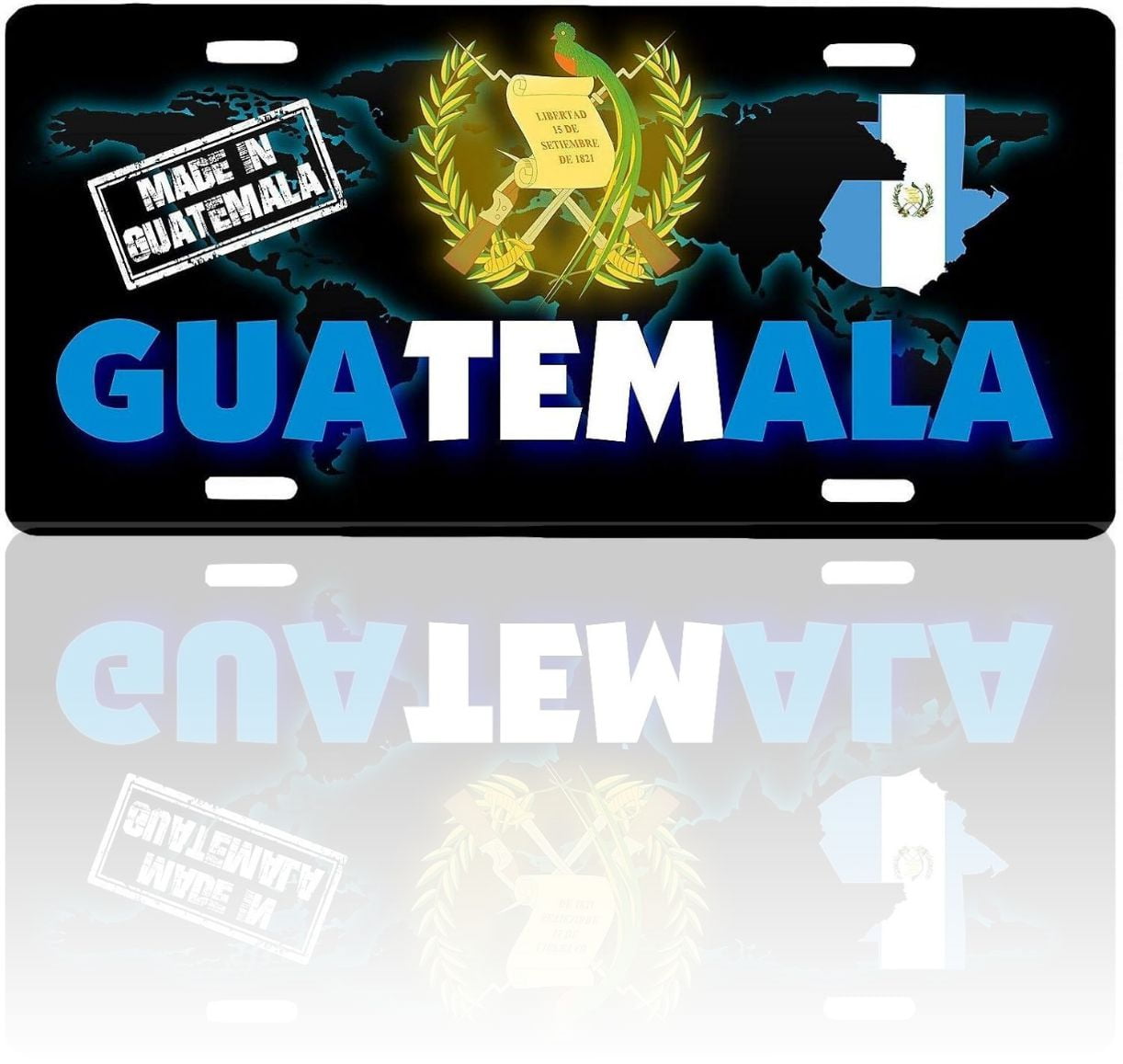Guatemala Aluminum Vanity Novelty License Plate Placa, 6" x 12 ...