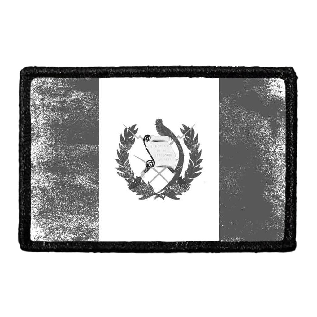 Guatemala Flag - Black And White - Distressed - Removable Patch ...