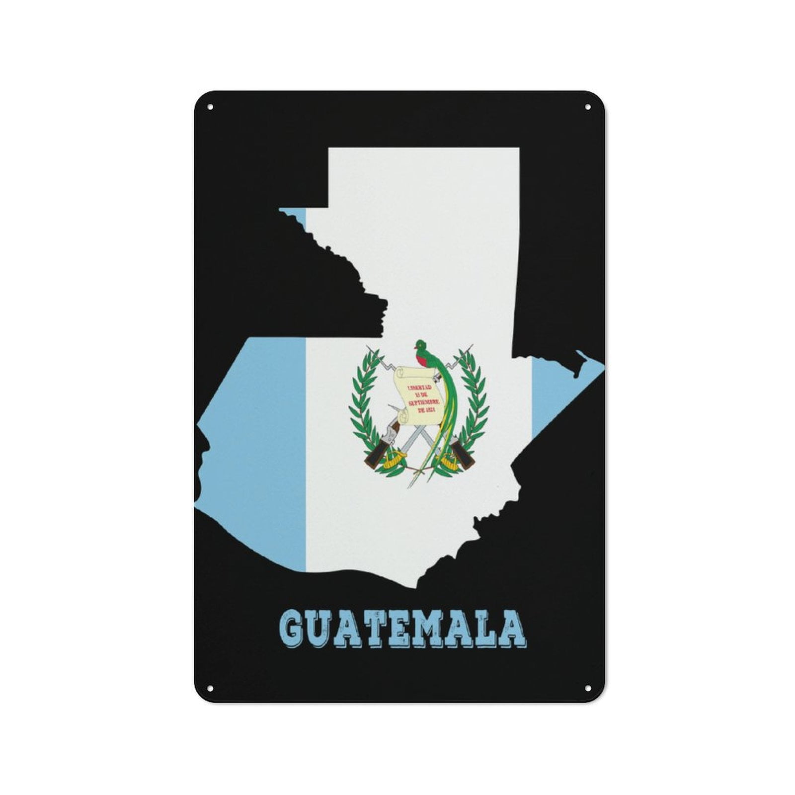 Guatemala Map Flag Metal Tin Sign,Wall Decor Sign Funny Home Decor Tin ...