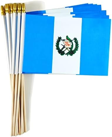 Guatemala Small Flag Guatemalan Stick Mini Hand Held Flags - Solid ...