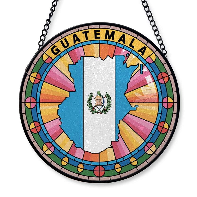 Guatemala Travel Decor Suncatcher Stained Glass Window Hanging, Gift ...