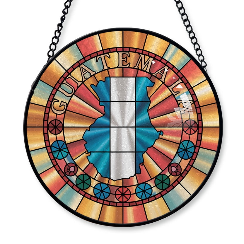 Guatemala Travel Decor Suncatcher Stained Glass Window Hanging, Gift ...