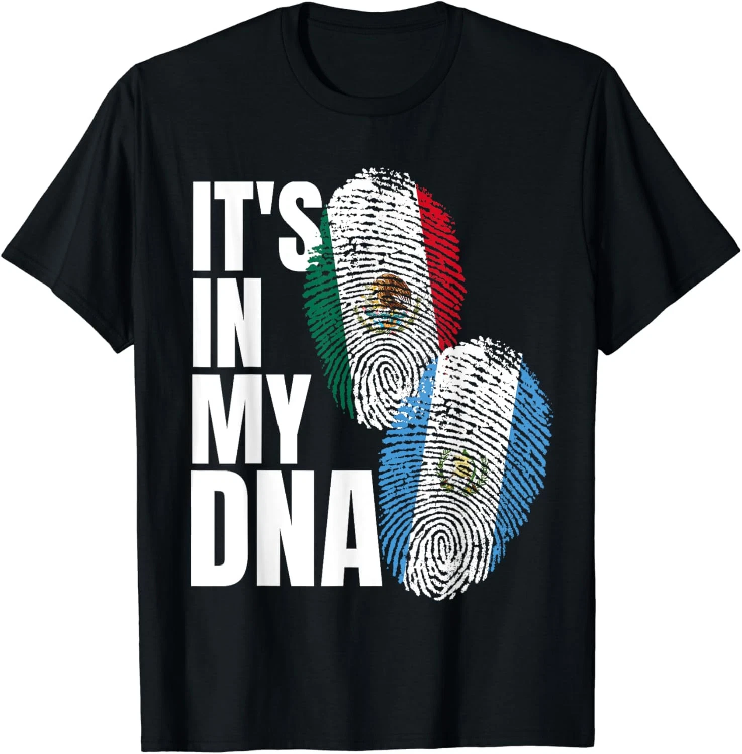 Guatemalan And Mexican DNA Flag Heritage Graphic Tee Shirt Apparel,for ...