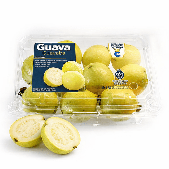 Fresh Produce Guava 1 lb Clamshell Fresh Tropical Fruit High in Vitamin ...