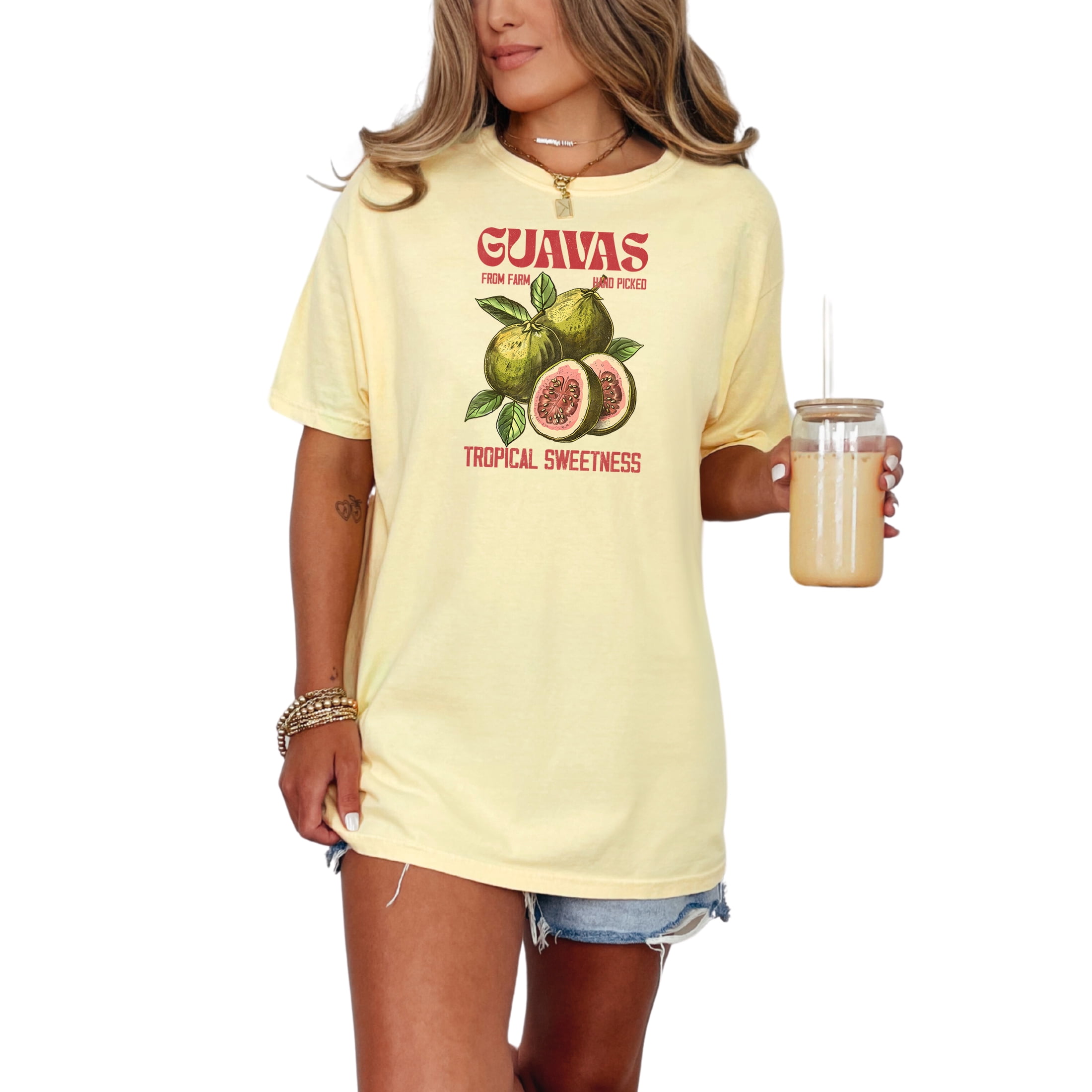 Guavas Hand Picked Tropical Sweetness TShirt, Organic Farm Fresh Guava ...