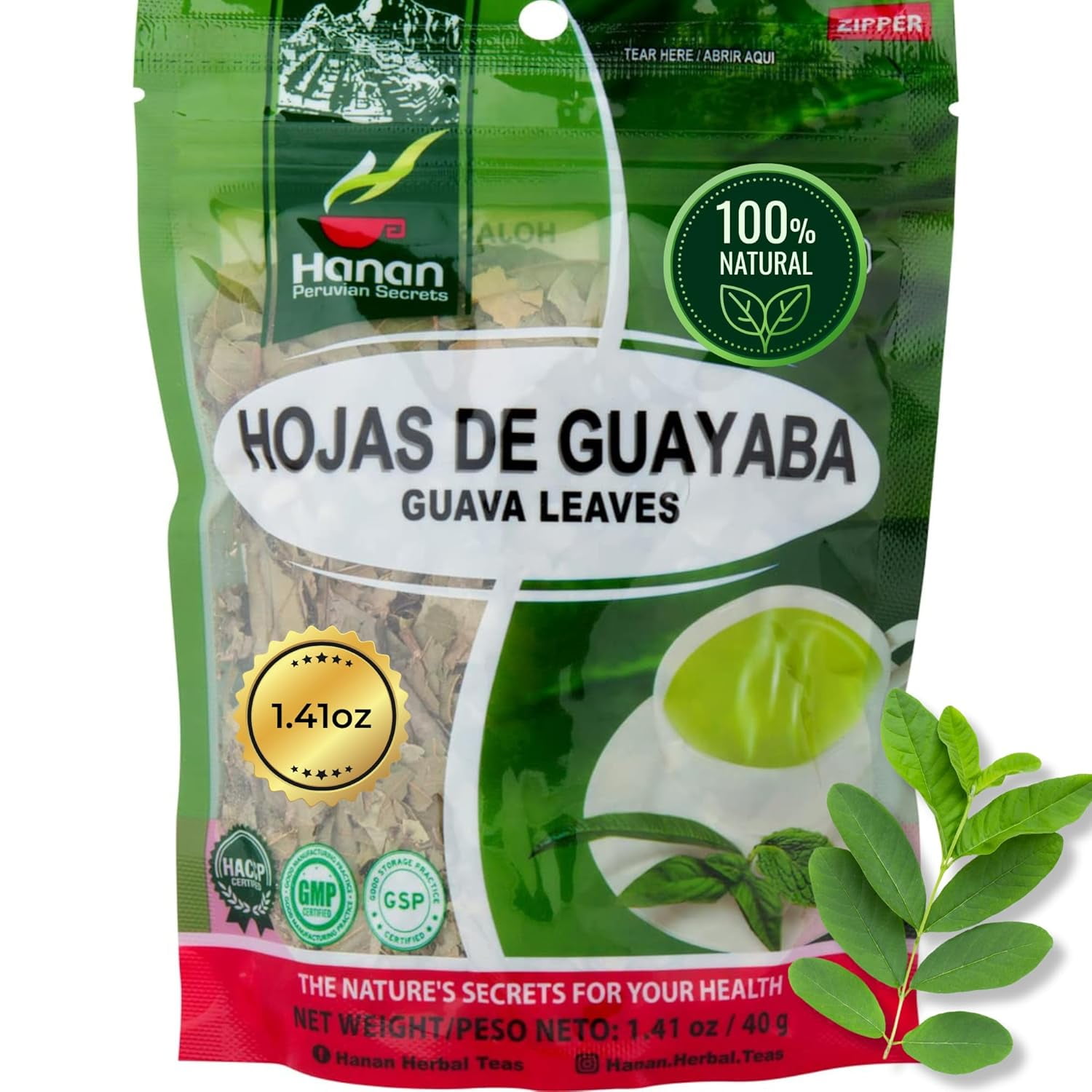 Guayaba Loose Leaf Herbal Tea 1.4oz (Guava Leaves 40g) All-Natural ...