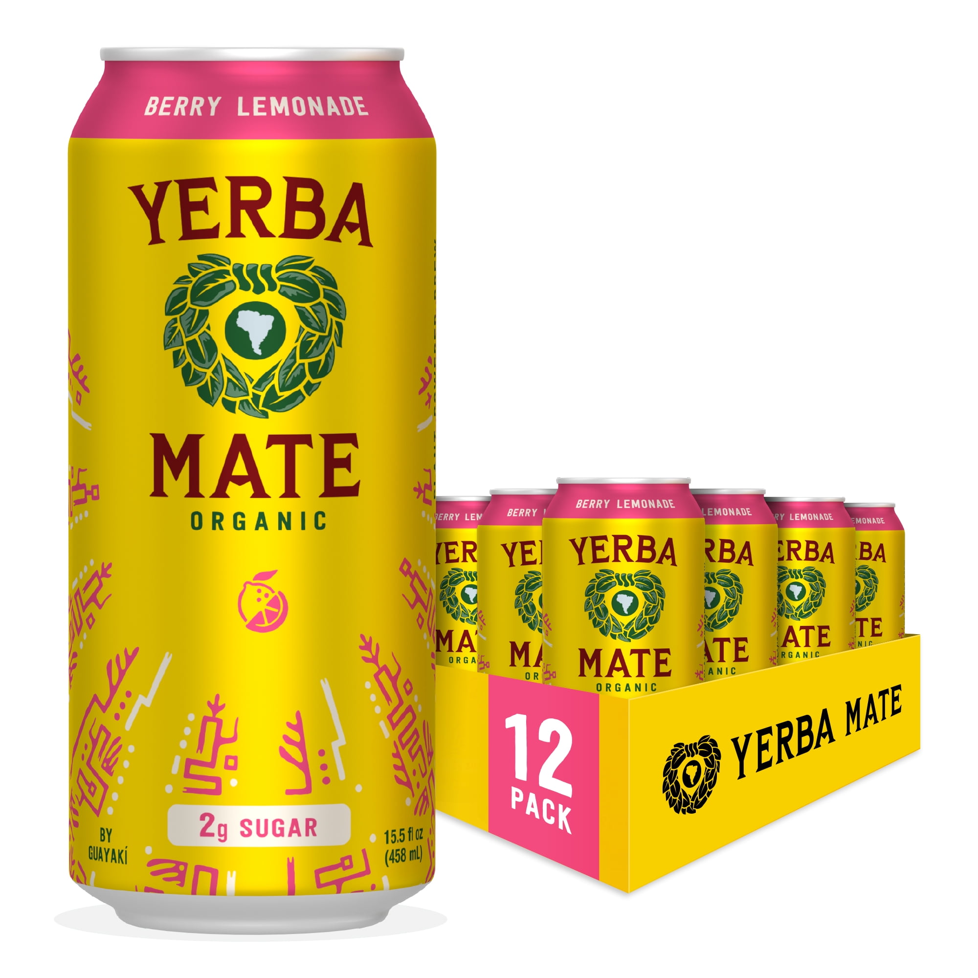 Guayakí Yerba Mate, Organic Energy Drink Alternative, Berry Lemonade ...