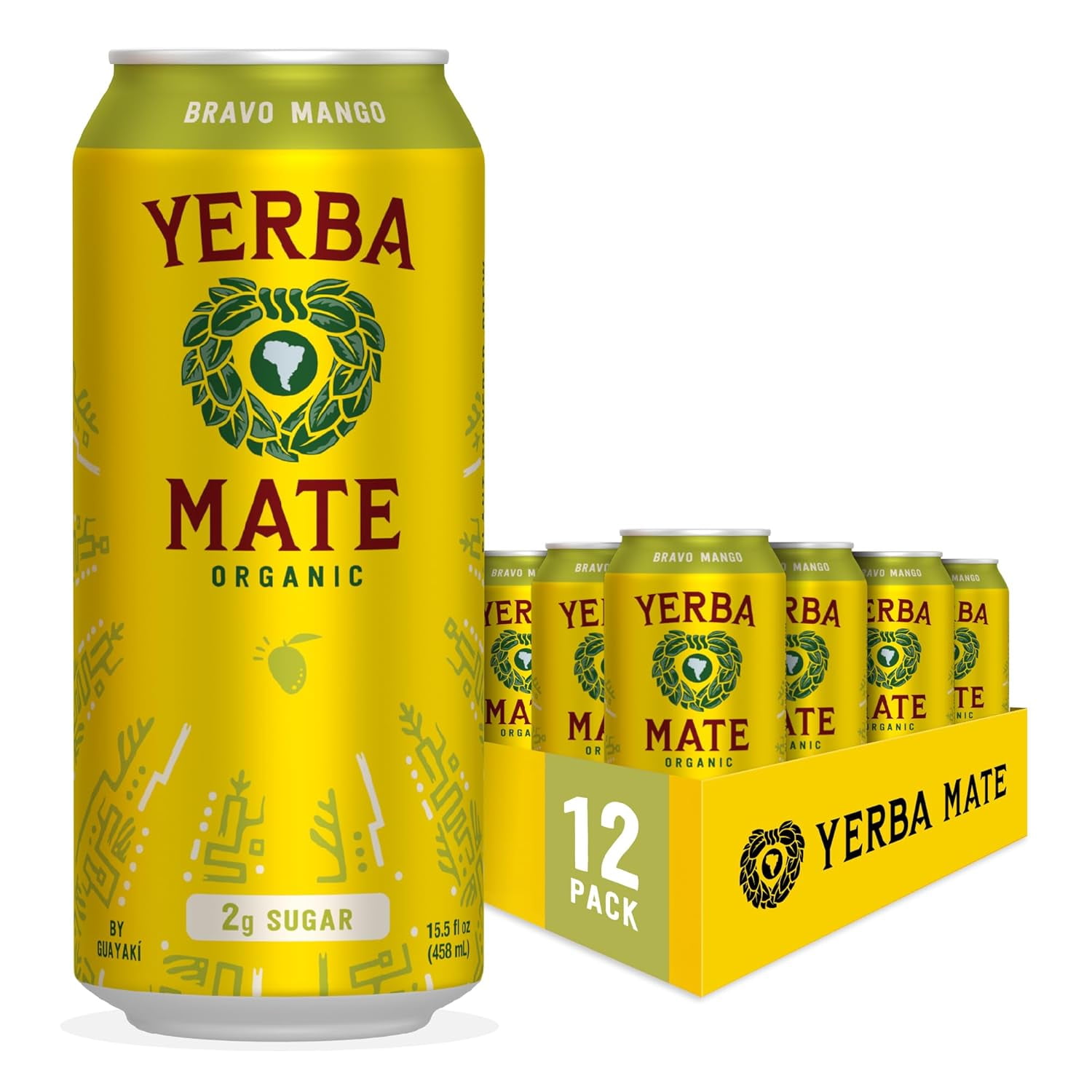 Guayakí Yerba Mate, Organic Energy Drink Alternative, Bravo Mango, Low ...