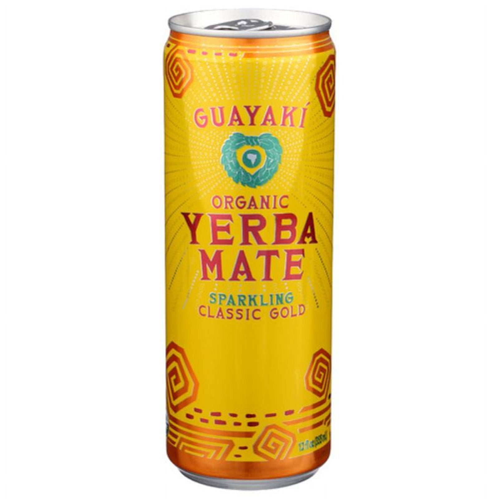 Guayaki Organic Sparkling Classic Gold Yerba Mate 12 Fl Oz Pack Of 2