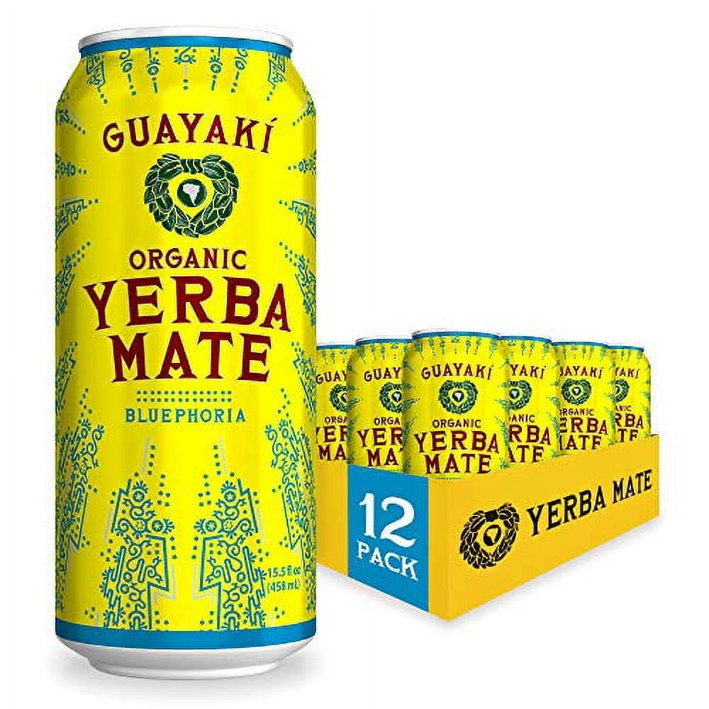 Guayaki Organic Bluephoria Yerba Mate Energy Drink, 15.5 Oz Cans - Pack ...