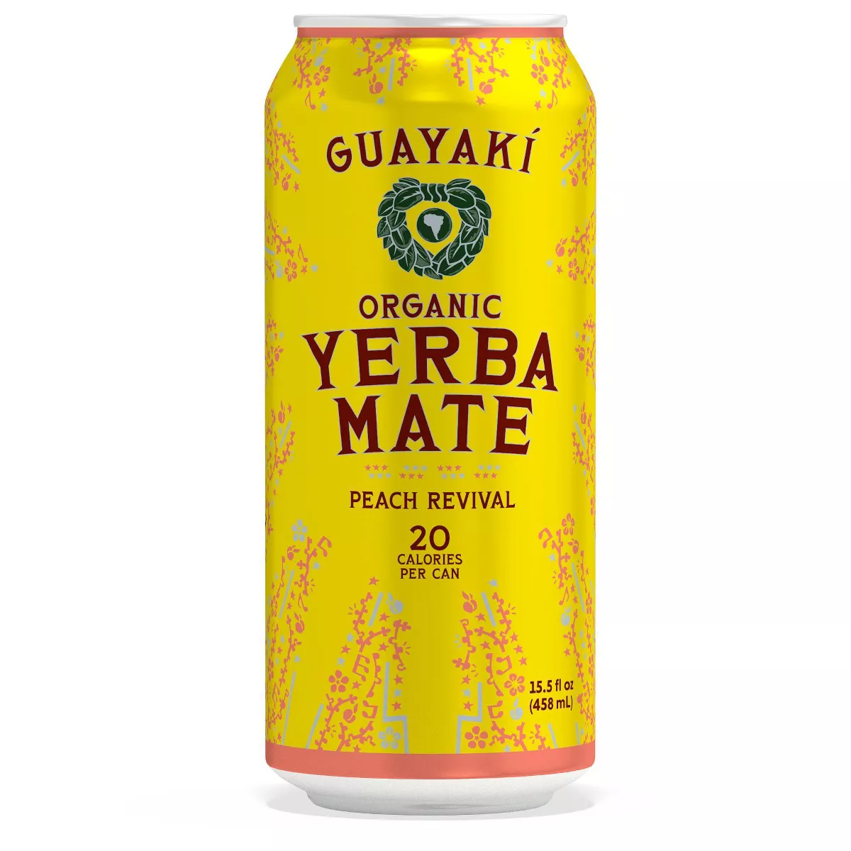 (5 pack) Guayaki Yerba Mate, Peach Revival, Organic, 15.5oz - Walmart.com