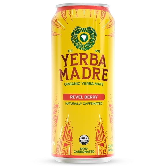 Yerba Madre Organic Yerba Mate Enlighten Mint, 15.5 fl oz Can - Walmart.com