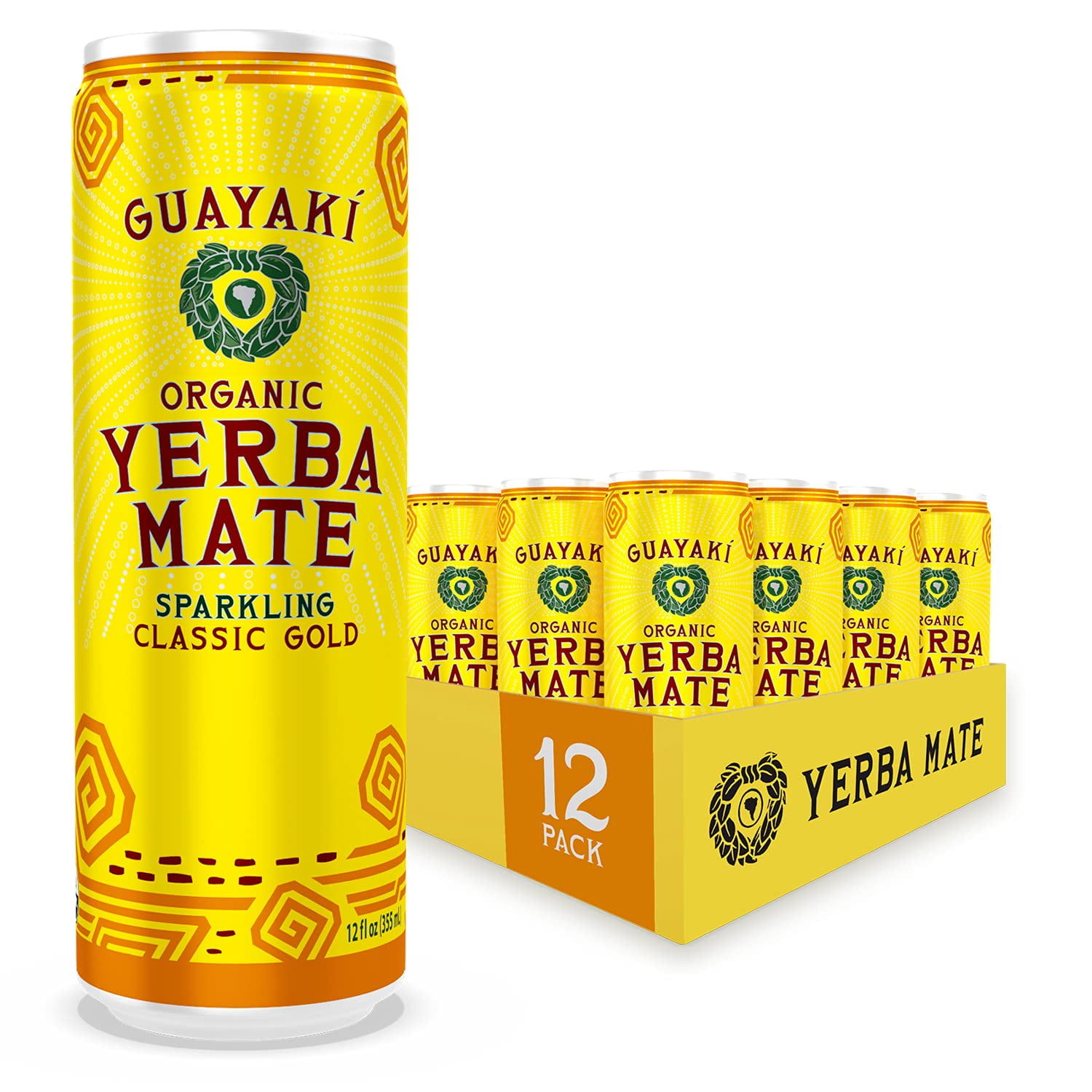 Guayaki Yerba Mate Healthy Caffeinated Beverage, Organic Classic Gold ...