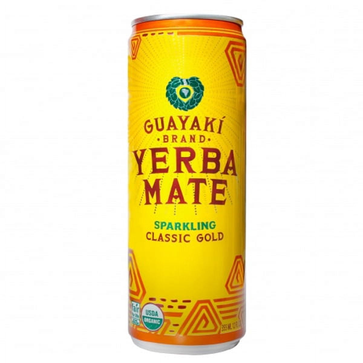 Guayaki Yerba Mate Sparkling Gold 12 Oz Cans - Pack of 12 - Walmart.com