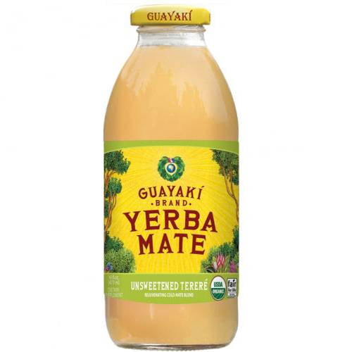 Guayaki Yerba Mate Tea Iced Mate Unsweetened 16 Fluid Ounce Pack Of