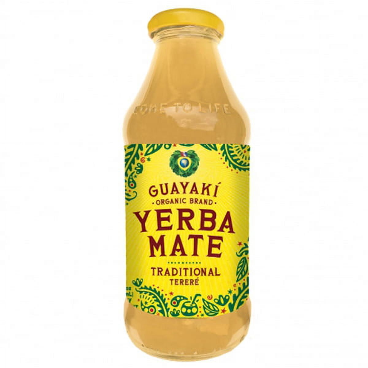 Guayaki Yerba Mate Traditional Terere 16.9 oz Glass Bottles Pack of 12 ...