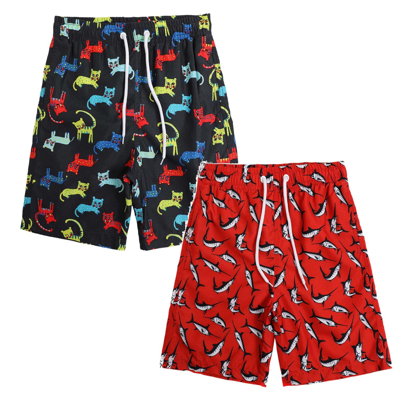 Gubotare 2 Pack Boys Swim Trunks Bathing Bottom Suit Quick Dry Swim ...