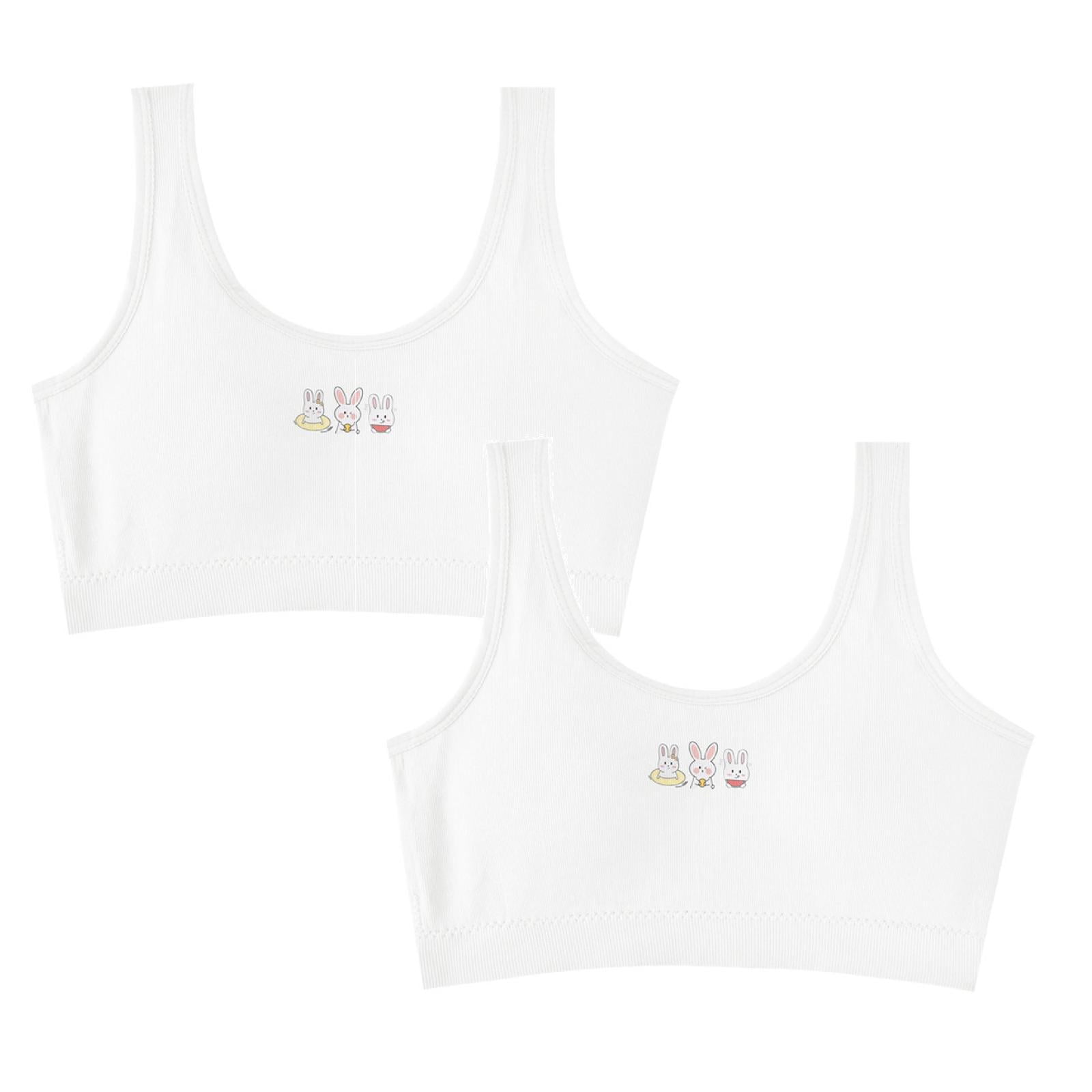 Gubotare 2 Pack Training Bras for Girls 10-16 Sports Seamless Bra with ...