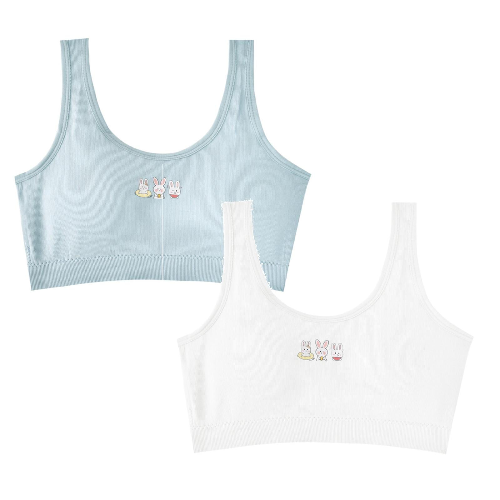 Gubotare 2 Pack Training Bras for Girls 10-16 Sports Seamless Bra with ...