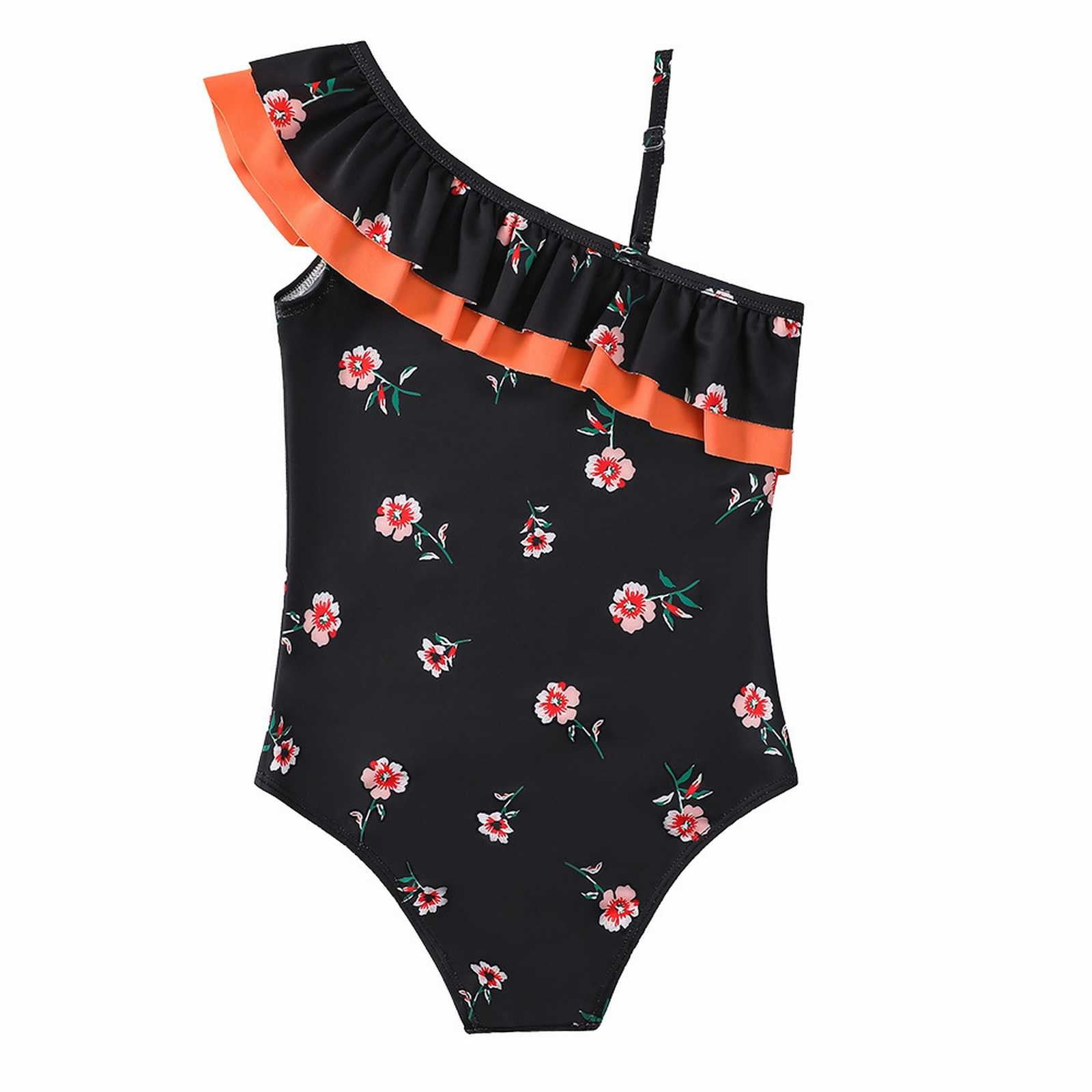 Gubotare Baby Swimsuit Girl One Piece Girls Swimsuits Ruffle Floral ...