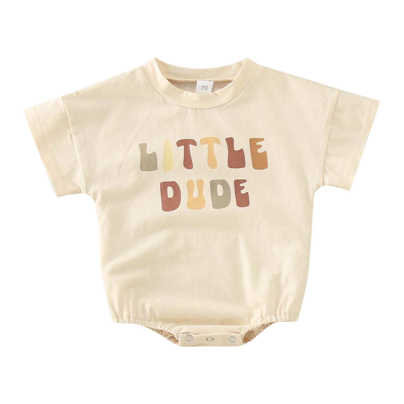 Gubotare Bodysuit Girls Plain Baby Girl Romper Oversized Romper Retro ...