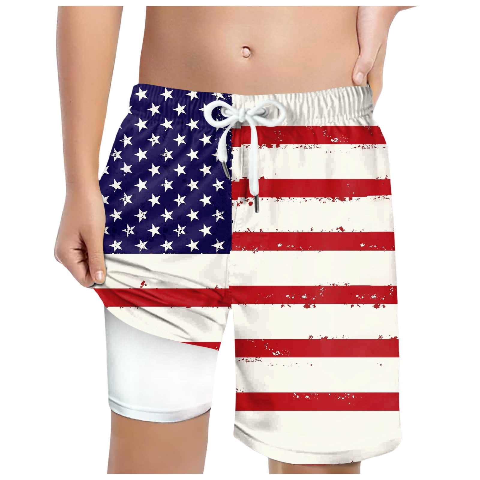 Gubotare Boys Fourth of July Swim Trunk Boys Swim Trunks with Pockets ...