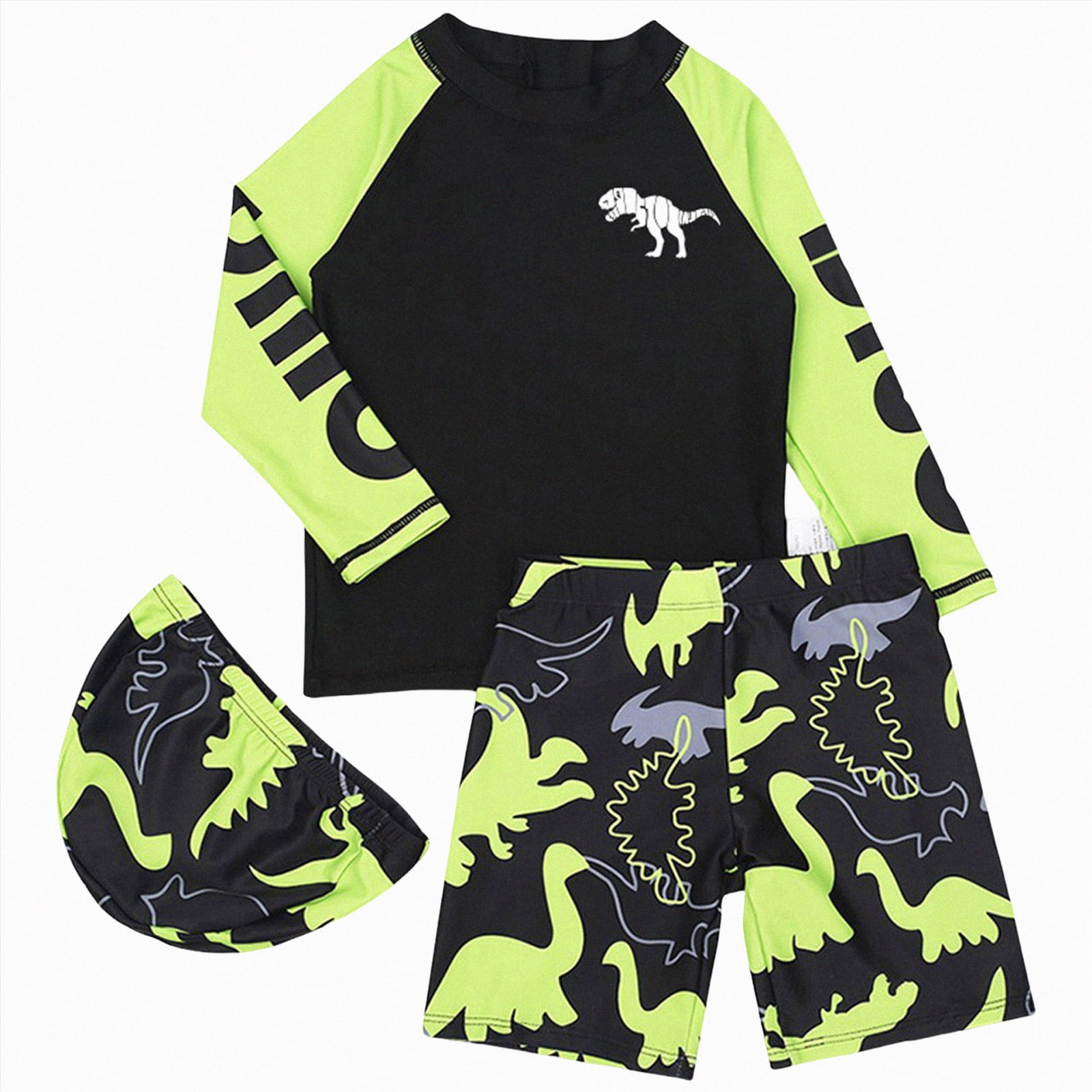 Gubotare Boys Swimwear Kid Swimsuit with Swim Long Sleeve Rash Guard ...