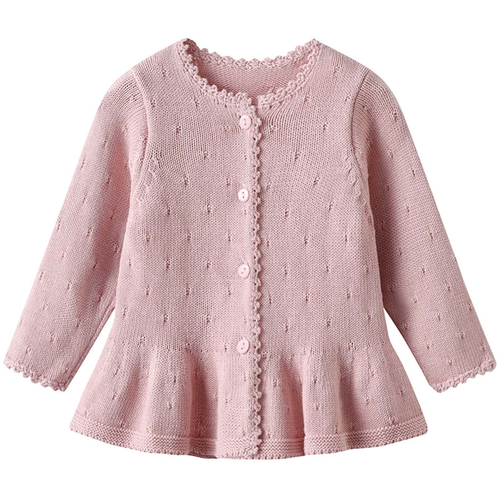 Gubotare Cardigans for Girls Kids Girls Knit Cardigan Button Down Long ...