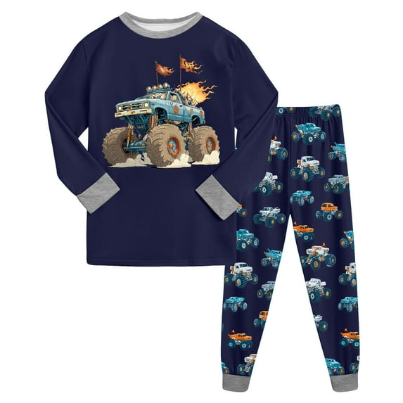 Gubotare Fall Pajamas Kids Boys Toddler Boys Pajamas Cartoon Print ...