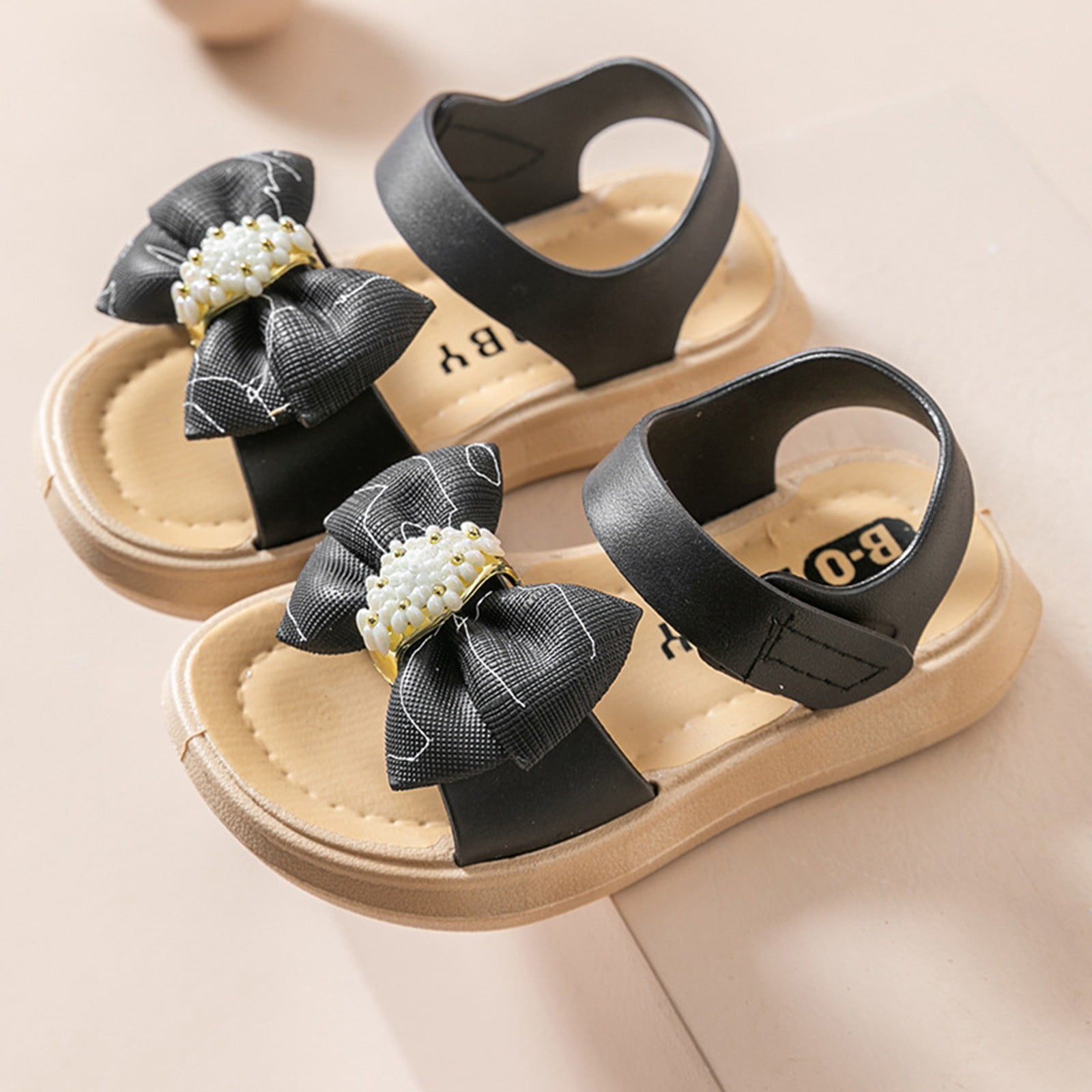 Gubotare Girls Dress Sandals Girls Gladiator Strap Sandals Flat ...