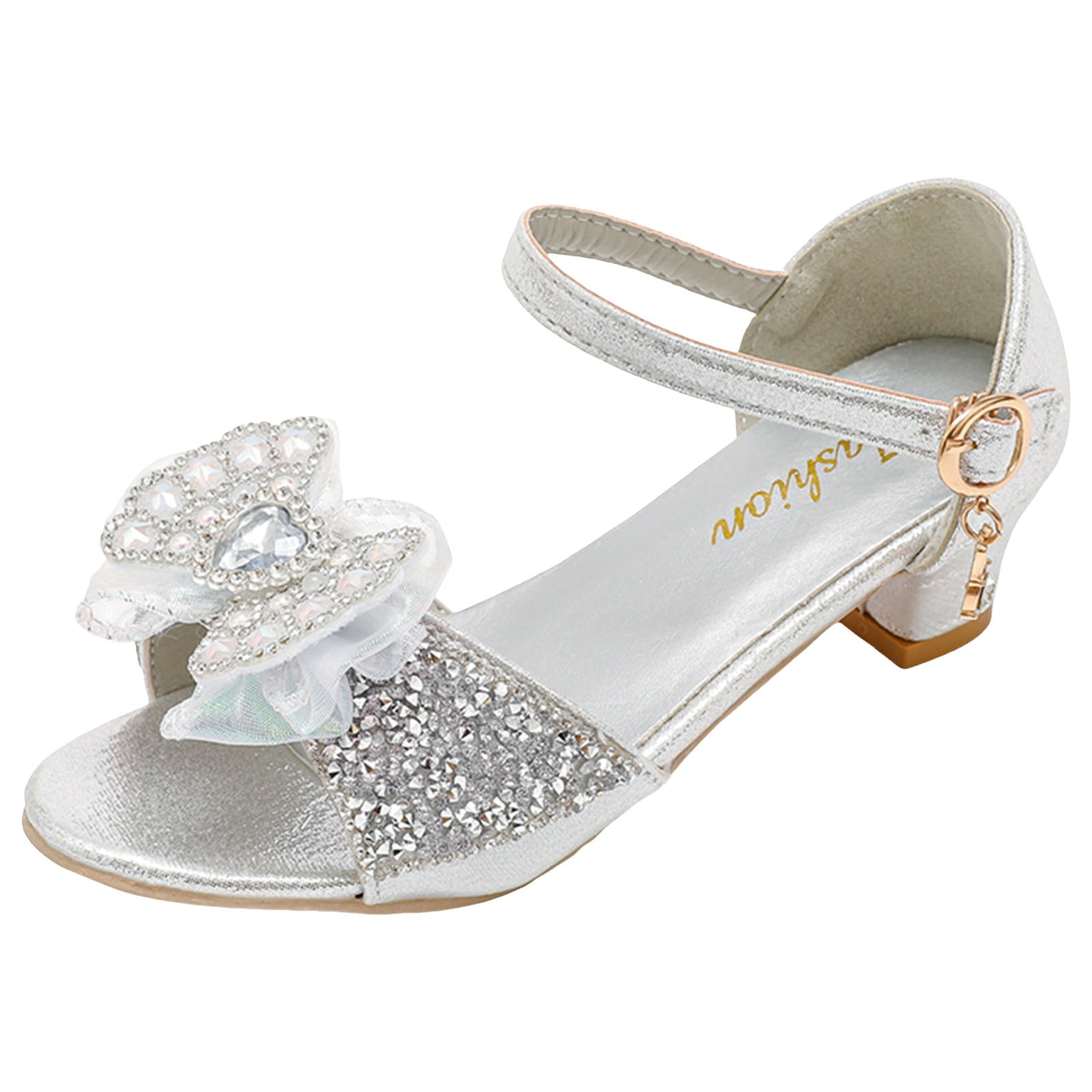 Gubotare Girls Dress Shoes Sandal Girls Dress Sandal Low Heel Ankle ...