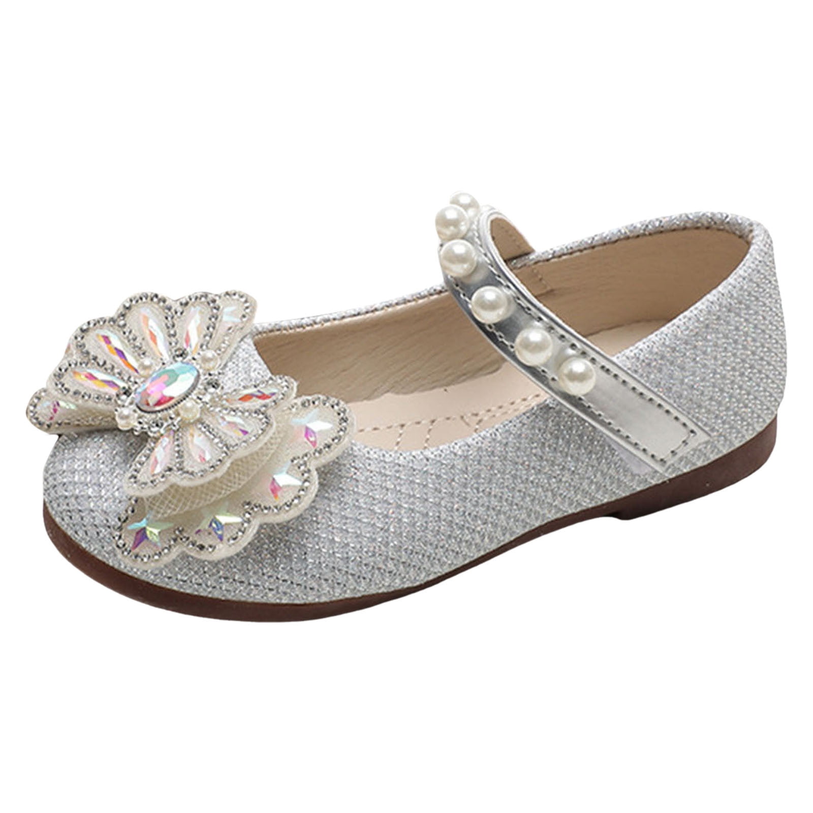 Gubotare Girls Dress Shoes Sandals Little Girl's Adorable Sparkle Mary ...