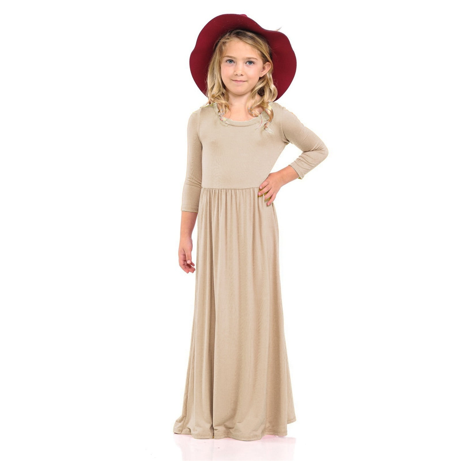 Gubotare Girls Dresses Dresses for Girls Spring Swing Long Sleeve ...