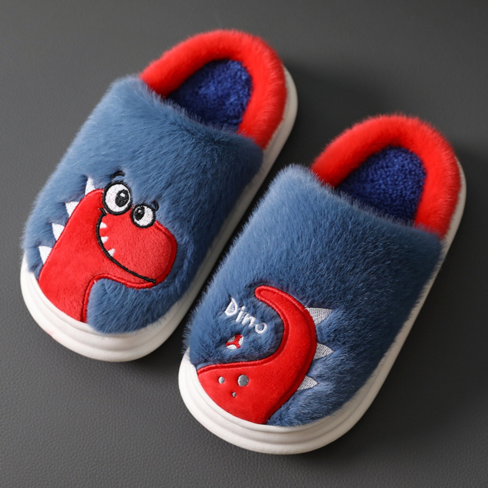 Gubotare Girls Fuzzy Slippers Toddler Slippers Boys Girls House Shoes ...