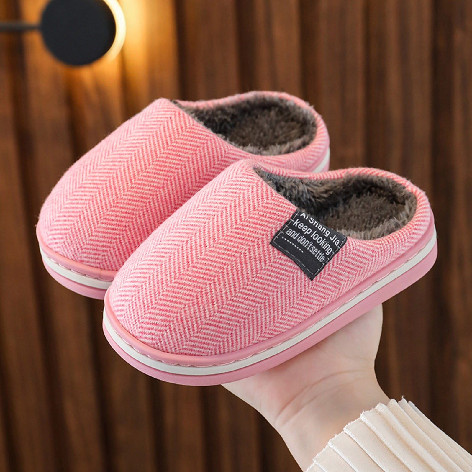 Gubotare Girls House Slippers Baby Girl's Soft Plush Slippers Winter ...