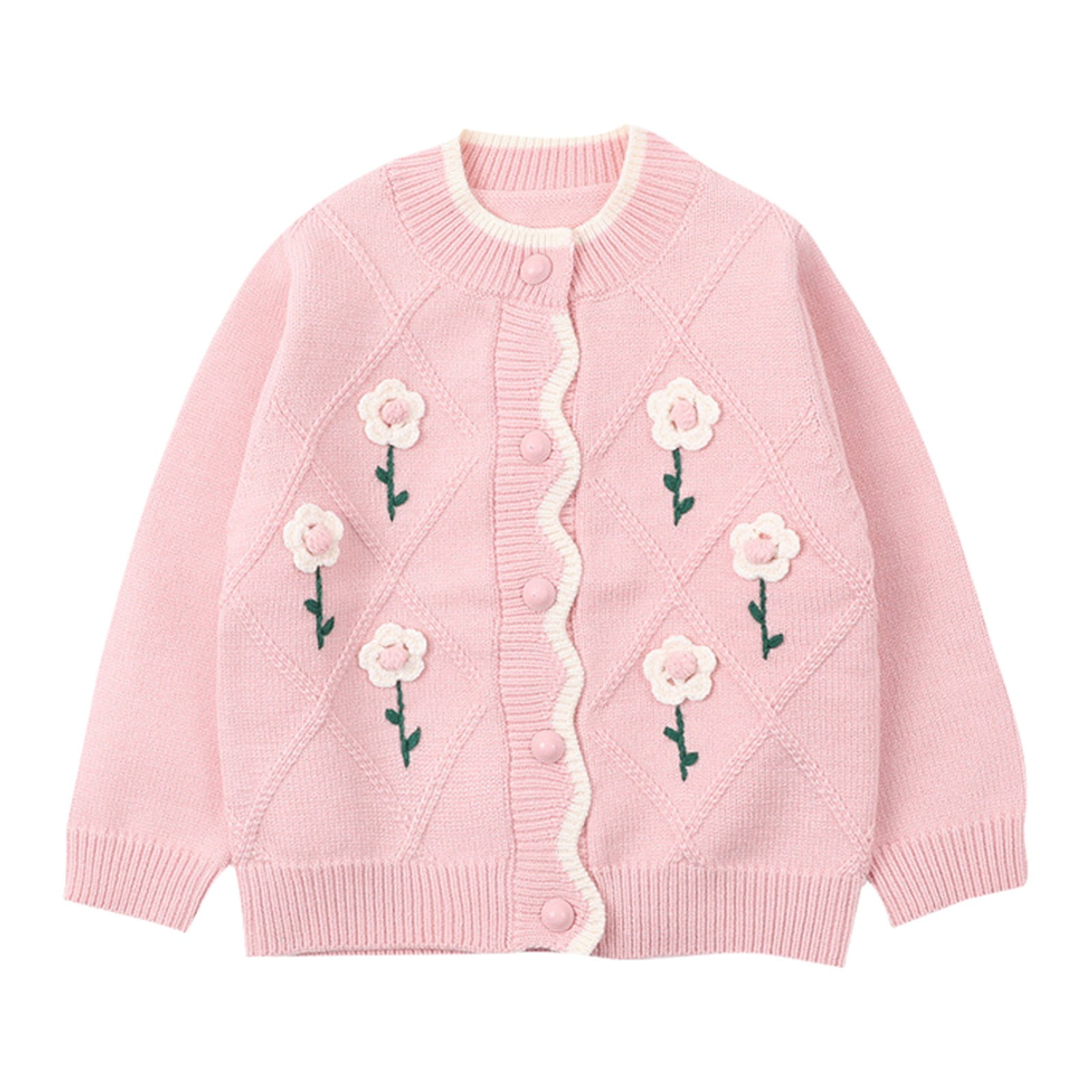 Gubotare Girls School Cardigan Sweater Girls Cardigan Long Sleeve Cable ...