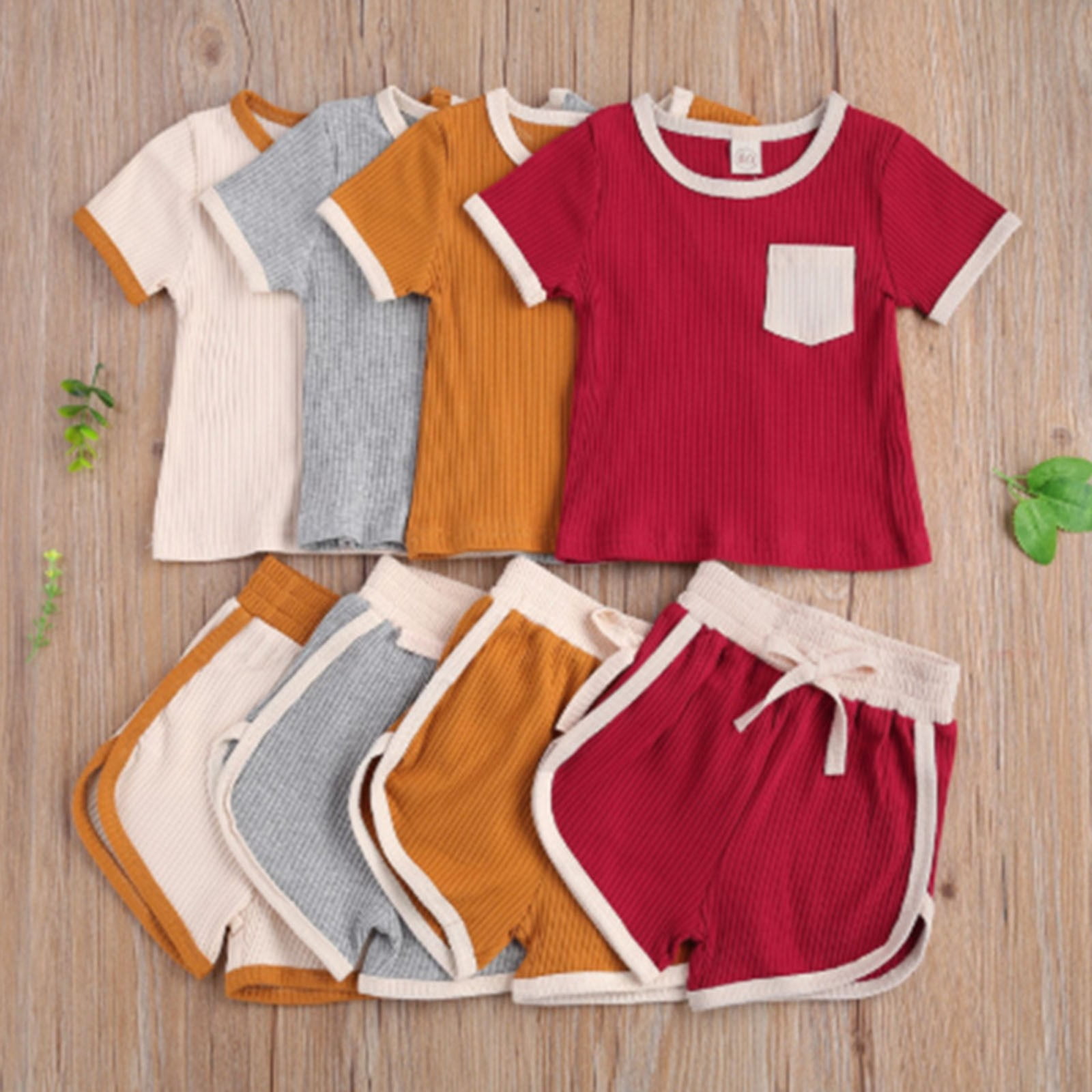 Gubotare Girls Short Outfits Sets Cute Girls Summer Clothes Floral Tank ...