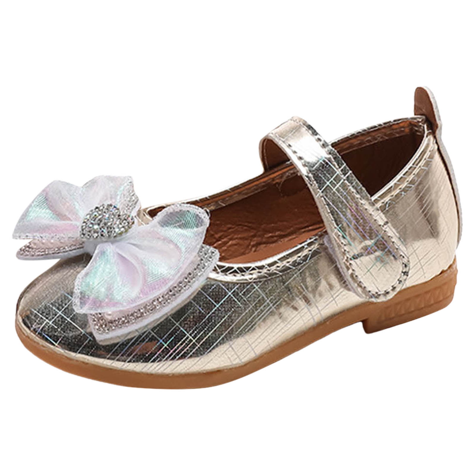 Gubotare Girls Sparkle Shoes with Pearls Princess Costumes Flats Shoes ...