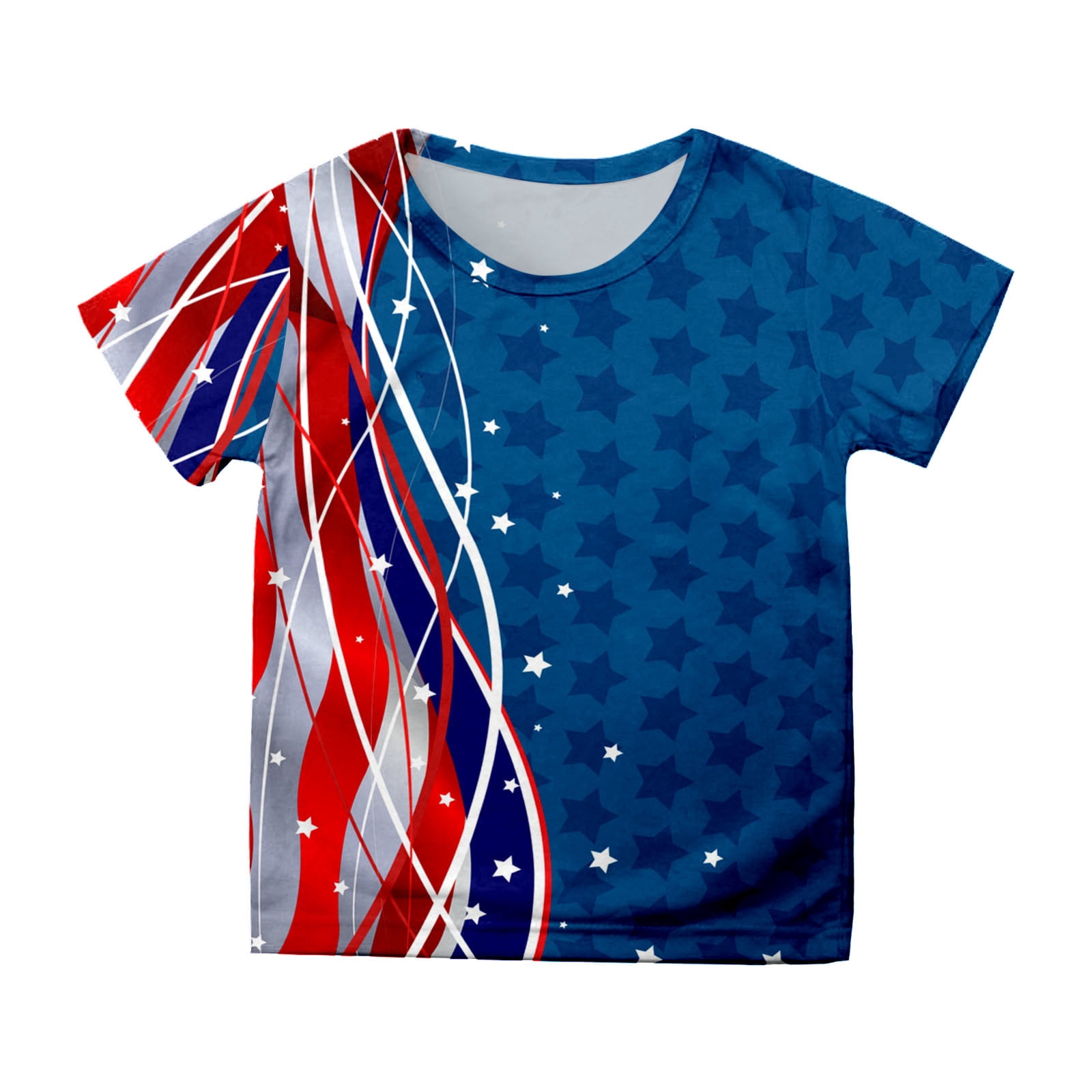 Gubotare Girls Summer Shirts American Heart Flag Girls 4th of July Shirt Memorial Day Patriotic ...
