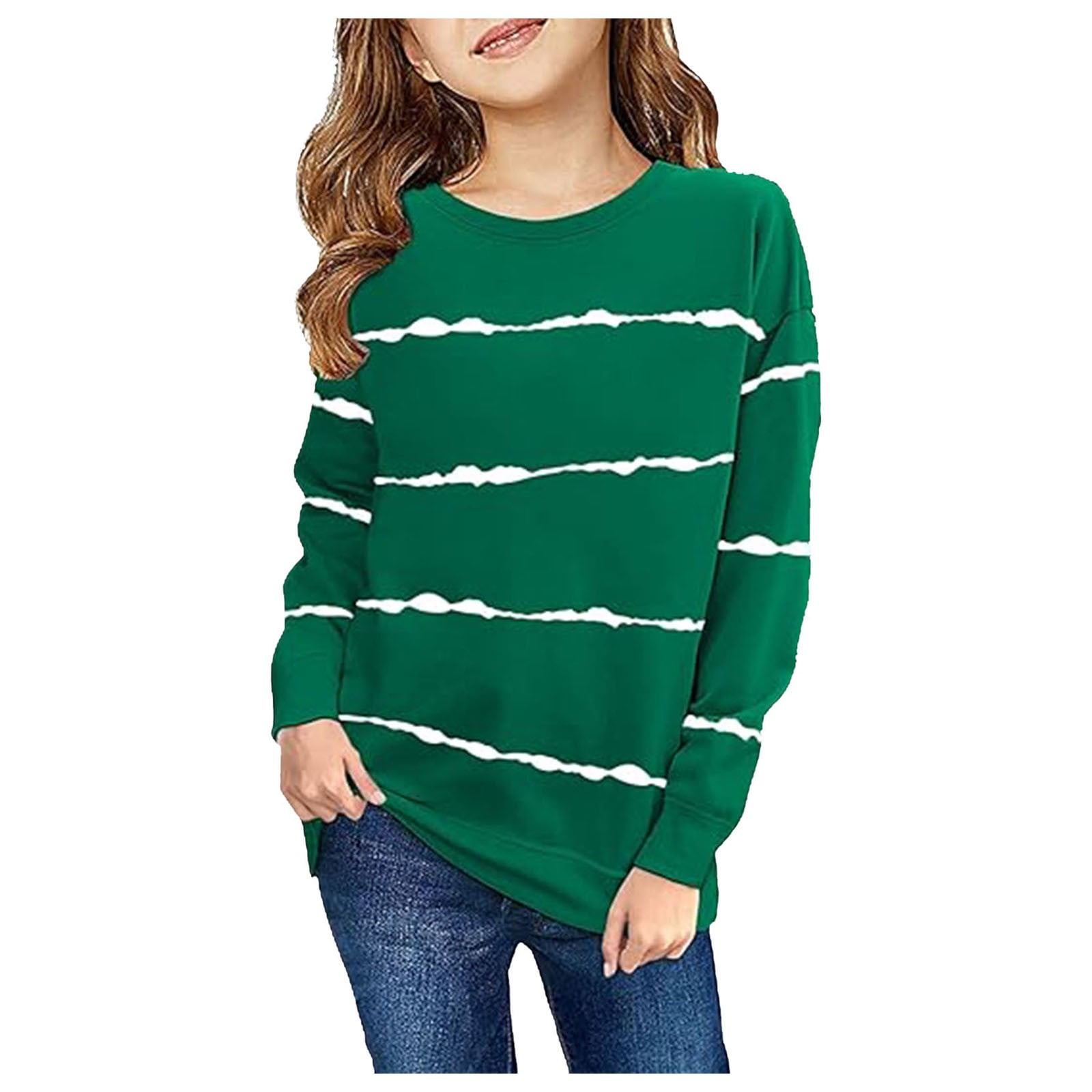 Gubotare Girls Sweatshirts Girls Sweatshirt - Girls Classic Crewneck ...