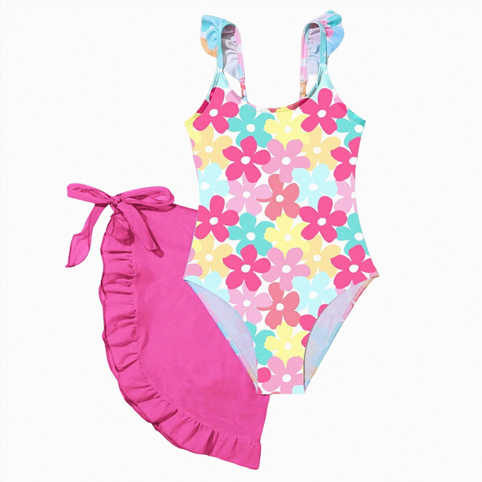 Gubotare Girls Swim Suit One Piece Swimsuit for Girls Bathing Suit with ...