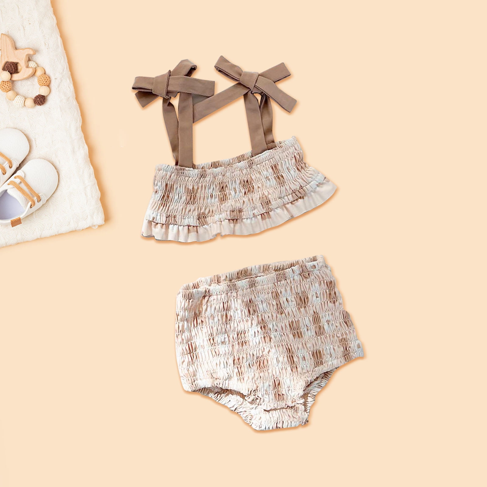 Gubotare Girls Swimsuit Two Piece Girl's Bikini Set Crop Flounce Two ...