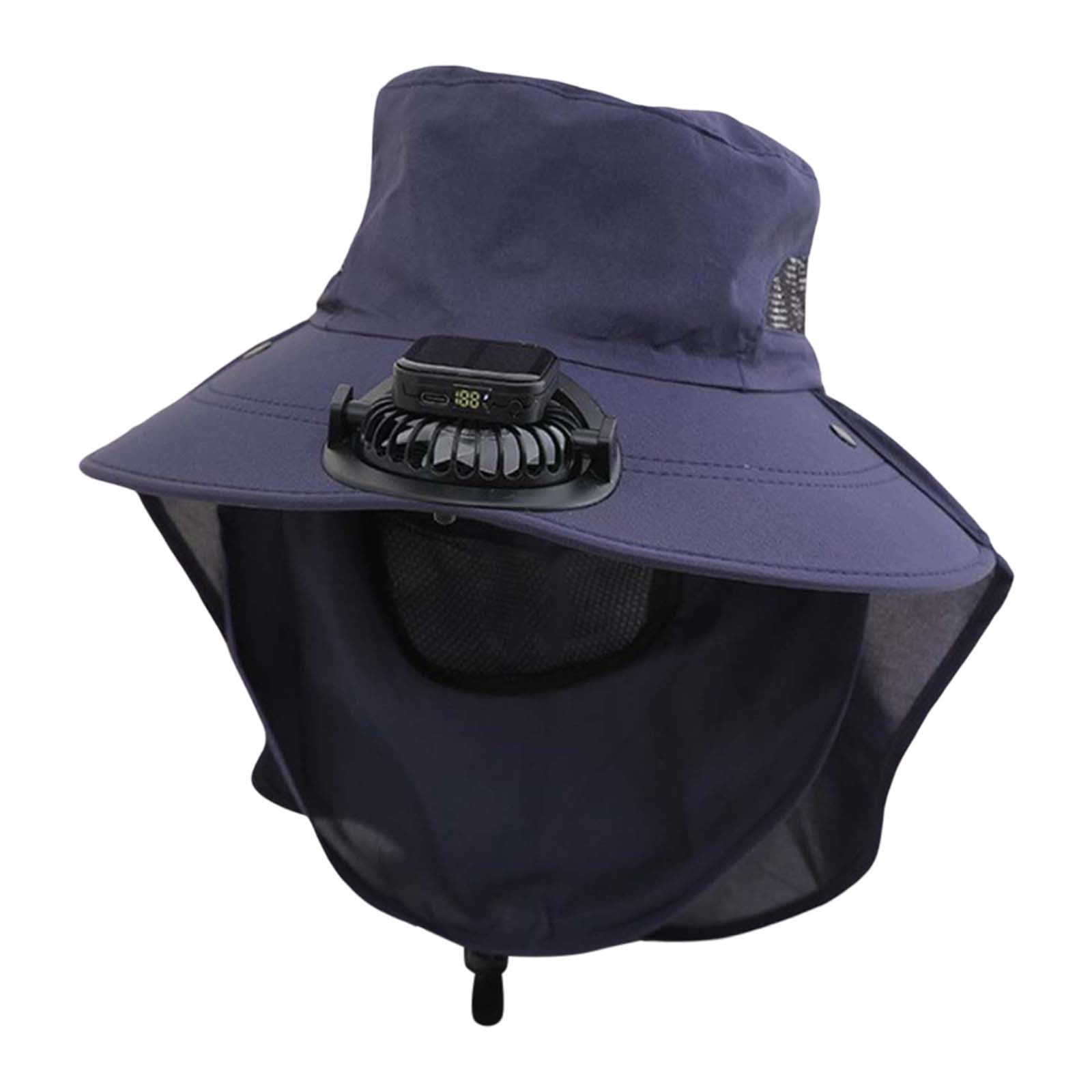 Gubotare Hat with Solar Fans Cooling Sun Hat with Neck Flap – UPF 50 ...