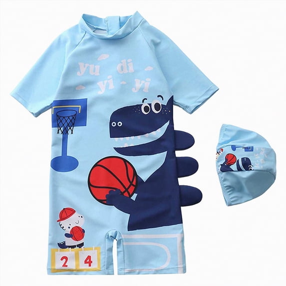 Gubotare Infant Swimsuit Boy with Hat Toddler Baby Boys Short Sleeve ...