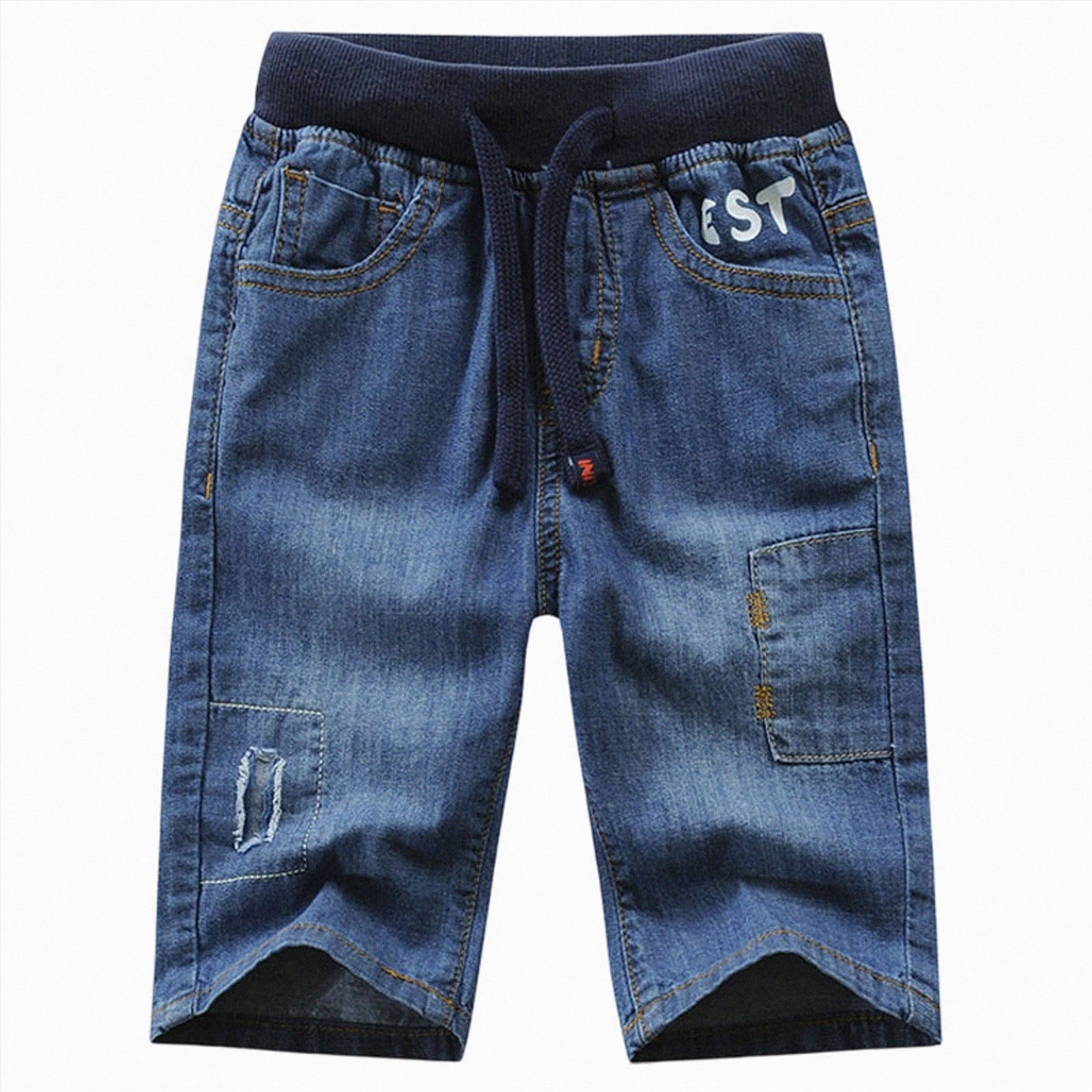 Gubotare Jorts for Teen Boys Y2K Baggy Jean Shorts Retro Pull On Denim ...