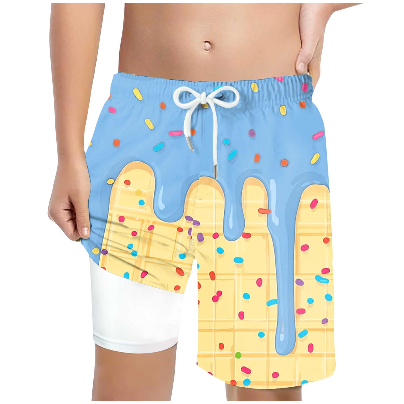 Gubotare Kids Swim Trunks Ice Cream Boy Swim Trunks Waffle Or Cone ...
