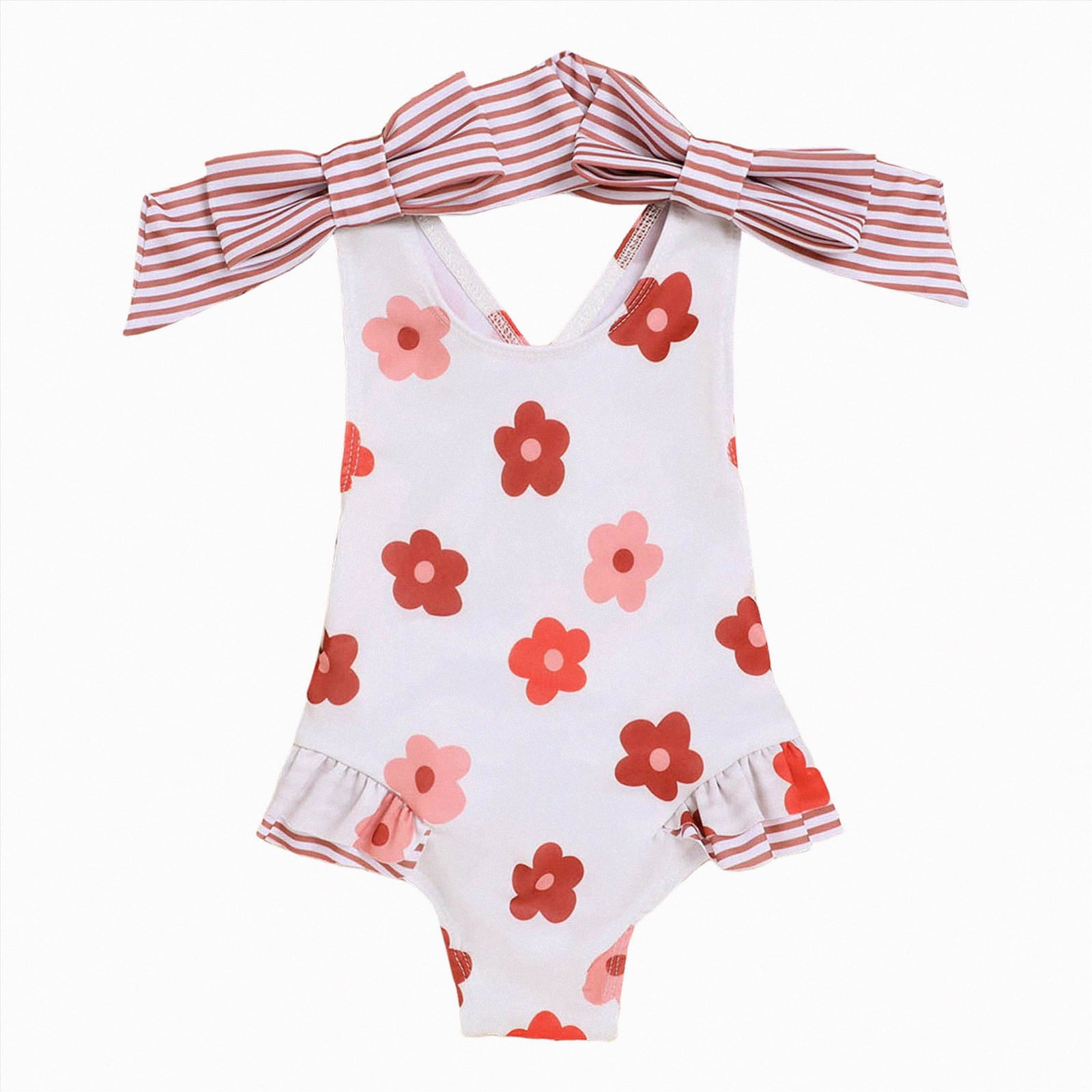 Gubotare Kids Swimsuits for Girls Girl's One Piece Swimsuit Ruffle ...