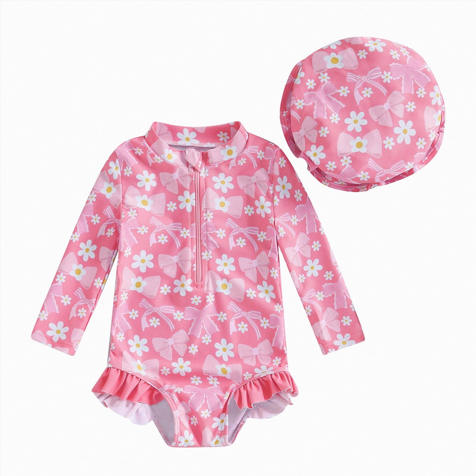 Gubotare Long Sleeve Kids Bathing Suit Girl Baby Girl Swimsuit Summer ...